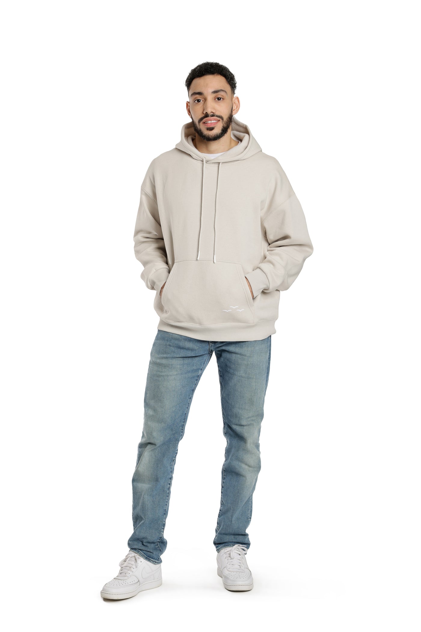 Relaxed Fit Hoodie in bone | sweatshirts & hoodies | Lazypants